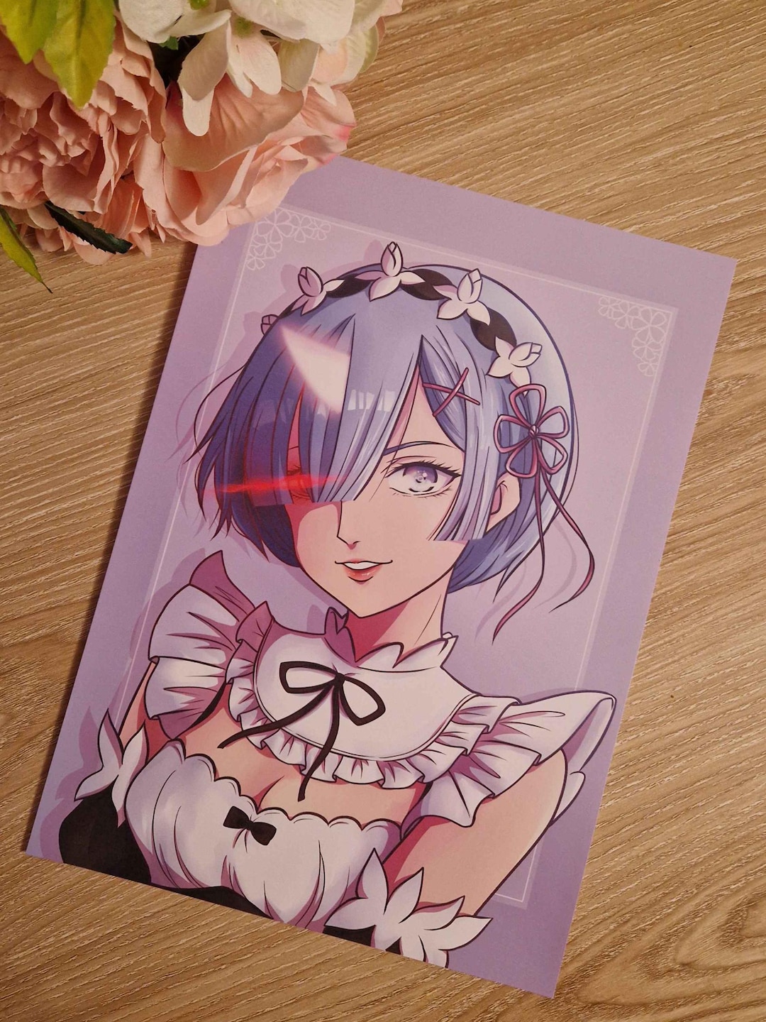 Portrait Art Print A4 Rem : Rezero - Etsy