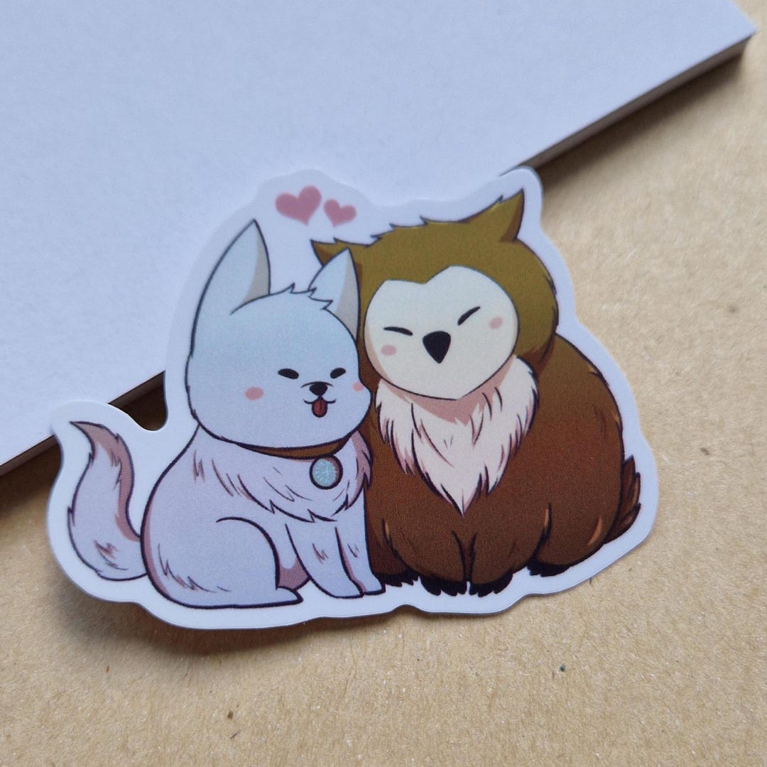 BG3 Scratch & Owlbear Cub - Cute Vinyl Sticker - Etsy