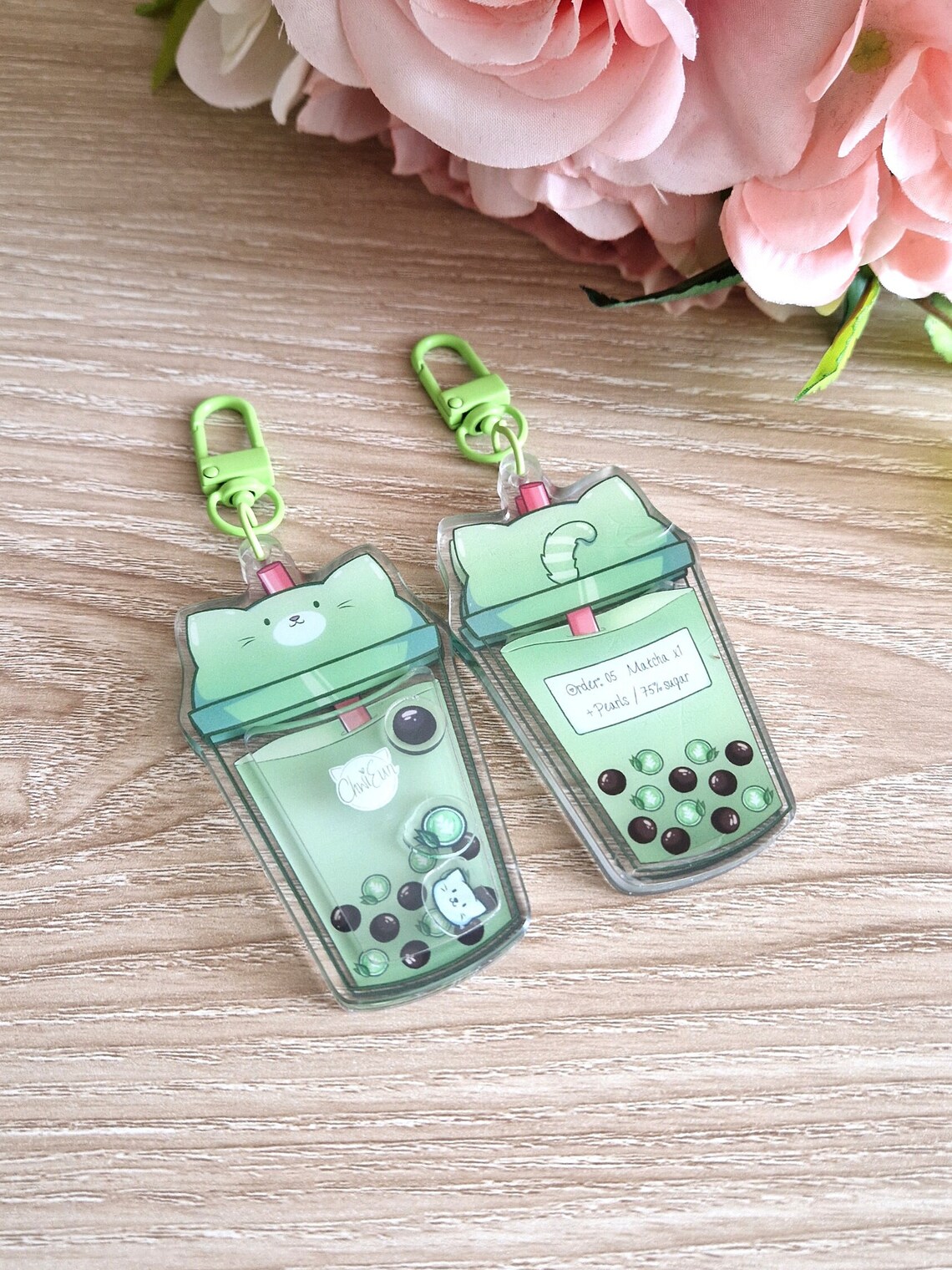 Bubble Tea Shaker Keyrings - Etsy