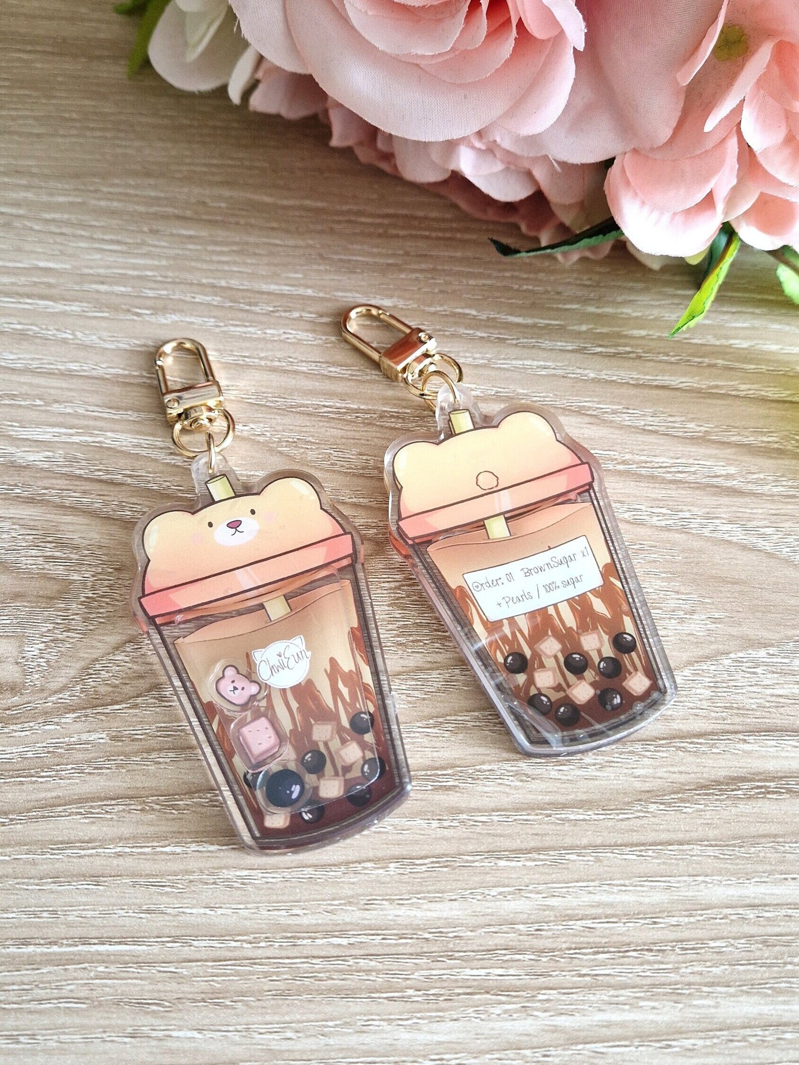 Bubble Tea Shaker Keyrings - Etsy
