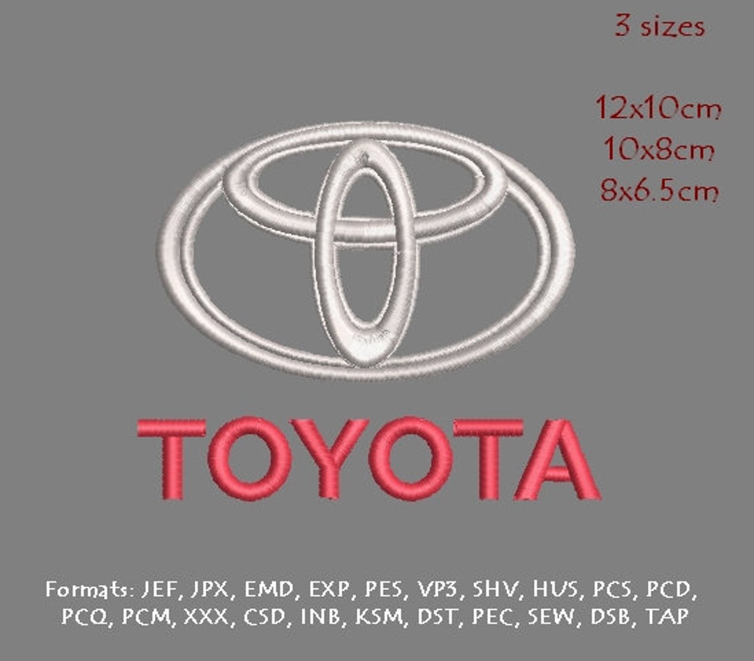 Toyota Embroidery Design 3 Sizes - Etsy
