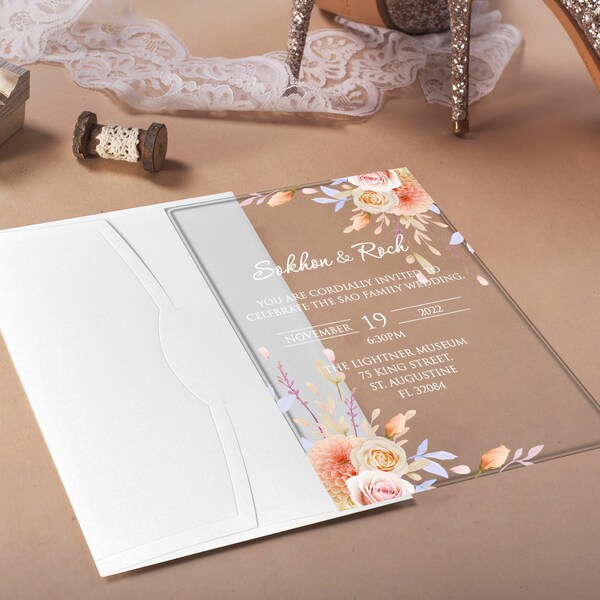 Transparent Wedding Invitation - Etsy