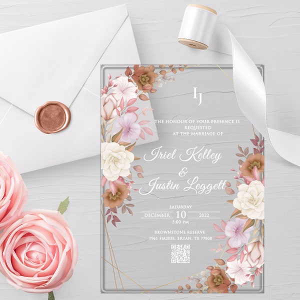 Transparent Wedding Invitation - Etsy