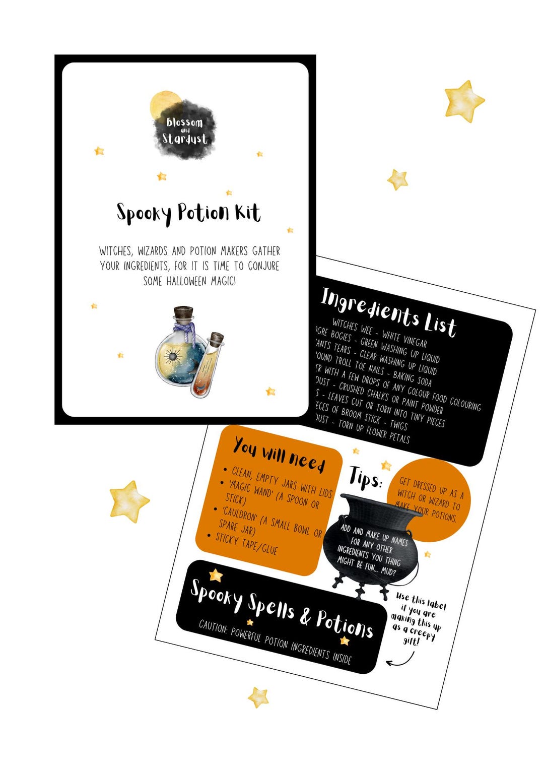 Halloween Potion Making Kit Printable – Science Experiment & Ingredient ...