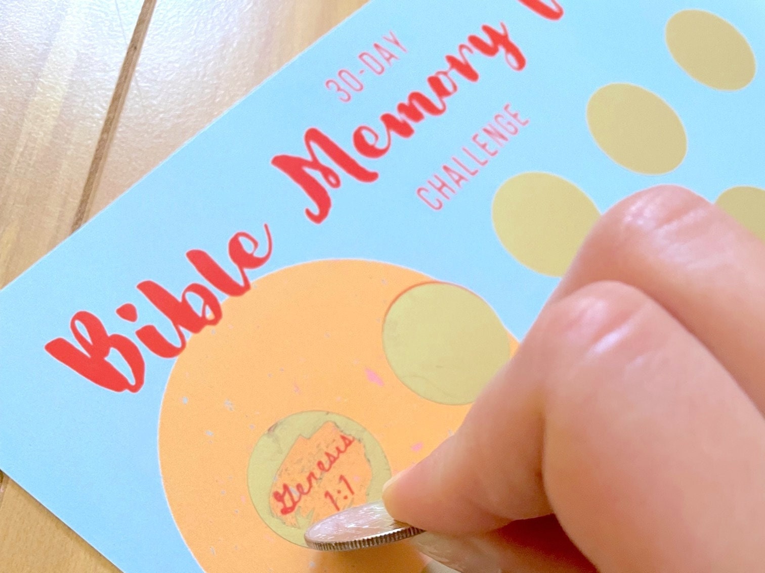 30 Day Bible Memory Verse Challenge Scratch off Sheet, Pre-filled - Etsy