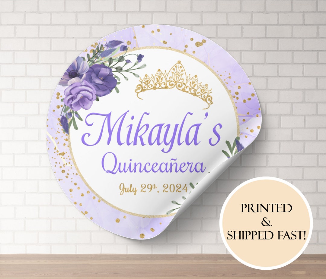 Quinceañera Stickers, Sweet Sixteen Stickers, Party Favor Stickers ...