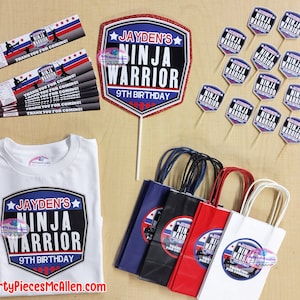 Ninja Warrior Water Labels, Ninja Warrior Party Favors, Ninja Party ...
