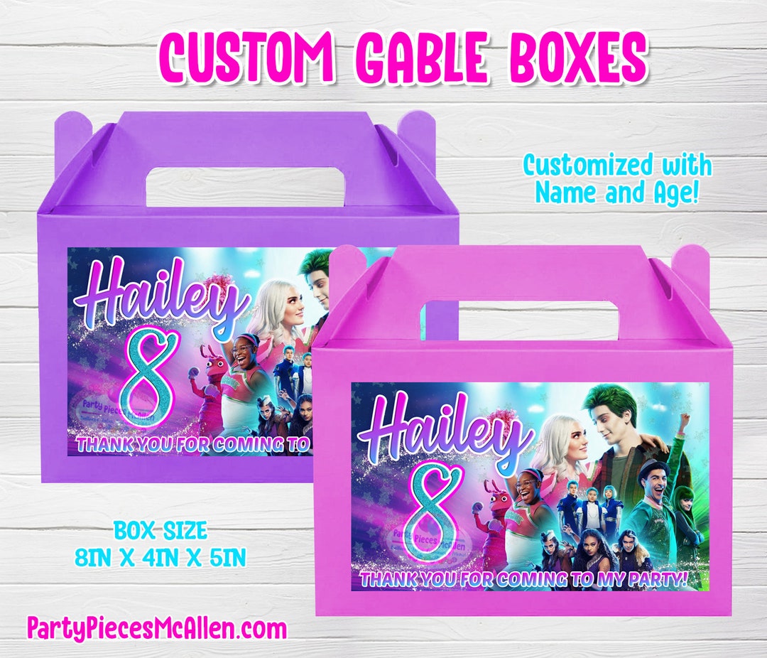 Zombies 3 Gable Boxes, Zombies Birthday Party Supplies, Customized ...