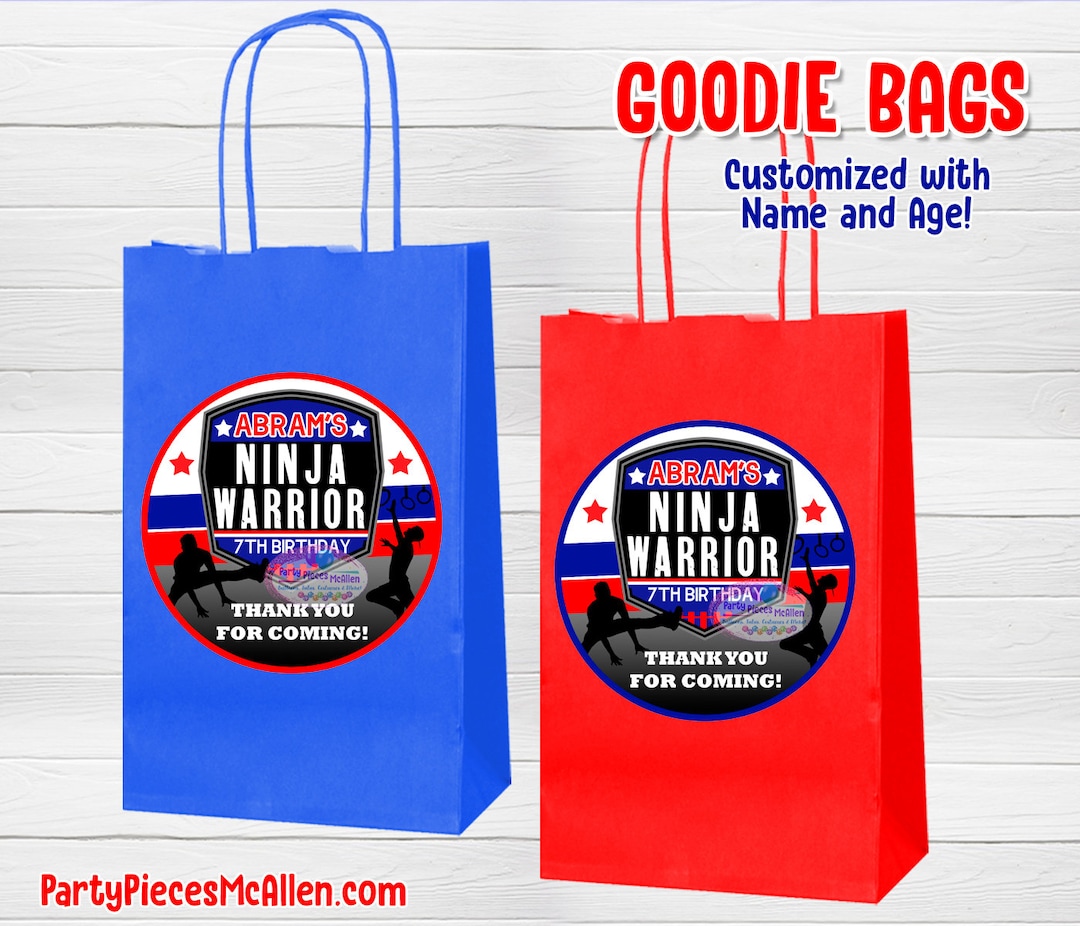 Ninja Warrior Goodie Bags, Ninja Warrior Candy Bags, Ninja Warrior ...