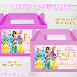 Princess Party Gable Boxes, Princess Birthday Party Supplies ...