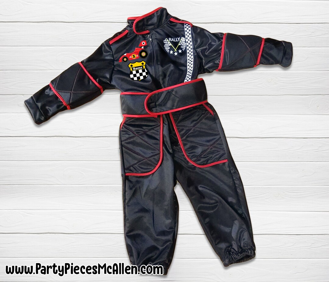 Black Racecar Suit, Boys Racecar Costume, Boys Racer Jumpsuit - Etsy