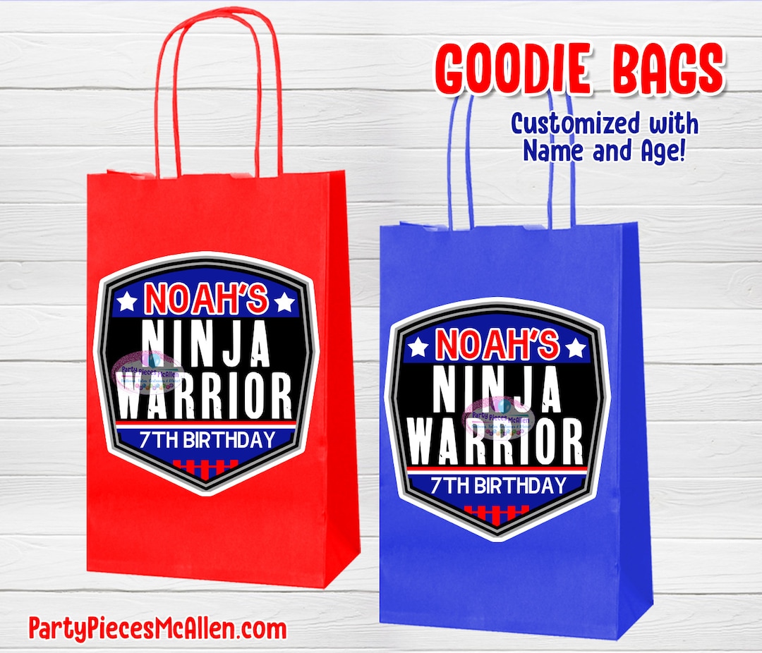 Ninja Warrior Goodie Bags, Ninja Warrior Candy Bags, Ninja Warrior ...
