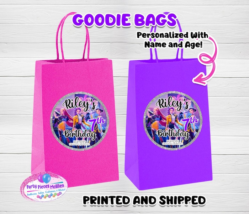 Singer Doll Party Favor Bags, Personalized Goodie Bags - Etsy