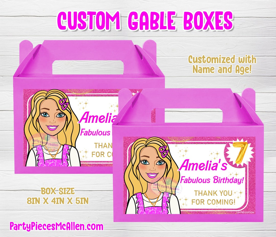 Blonde Doll Party Gable Boxes, Blonde Doll Birthday Party Supplies ...