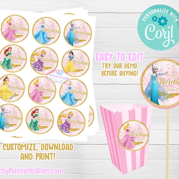 Princess Labels - Etsy