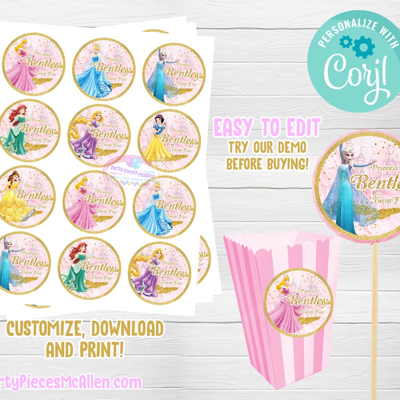 Princess Labels - Etsy