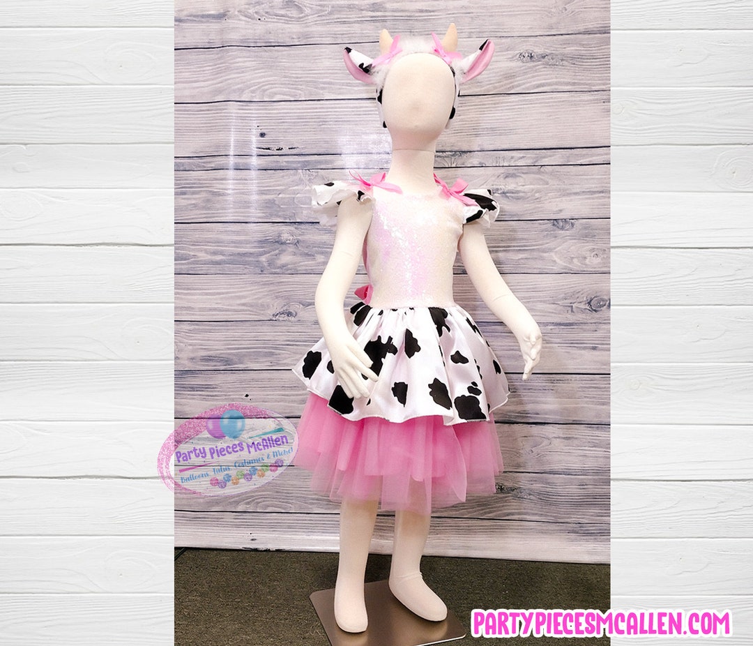 Girls Cow Print Dress Cowgirl Theme Dress Farm Party Dress - Etsy