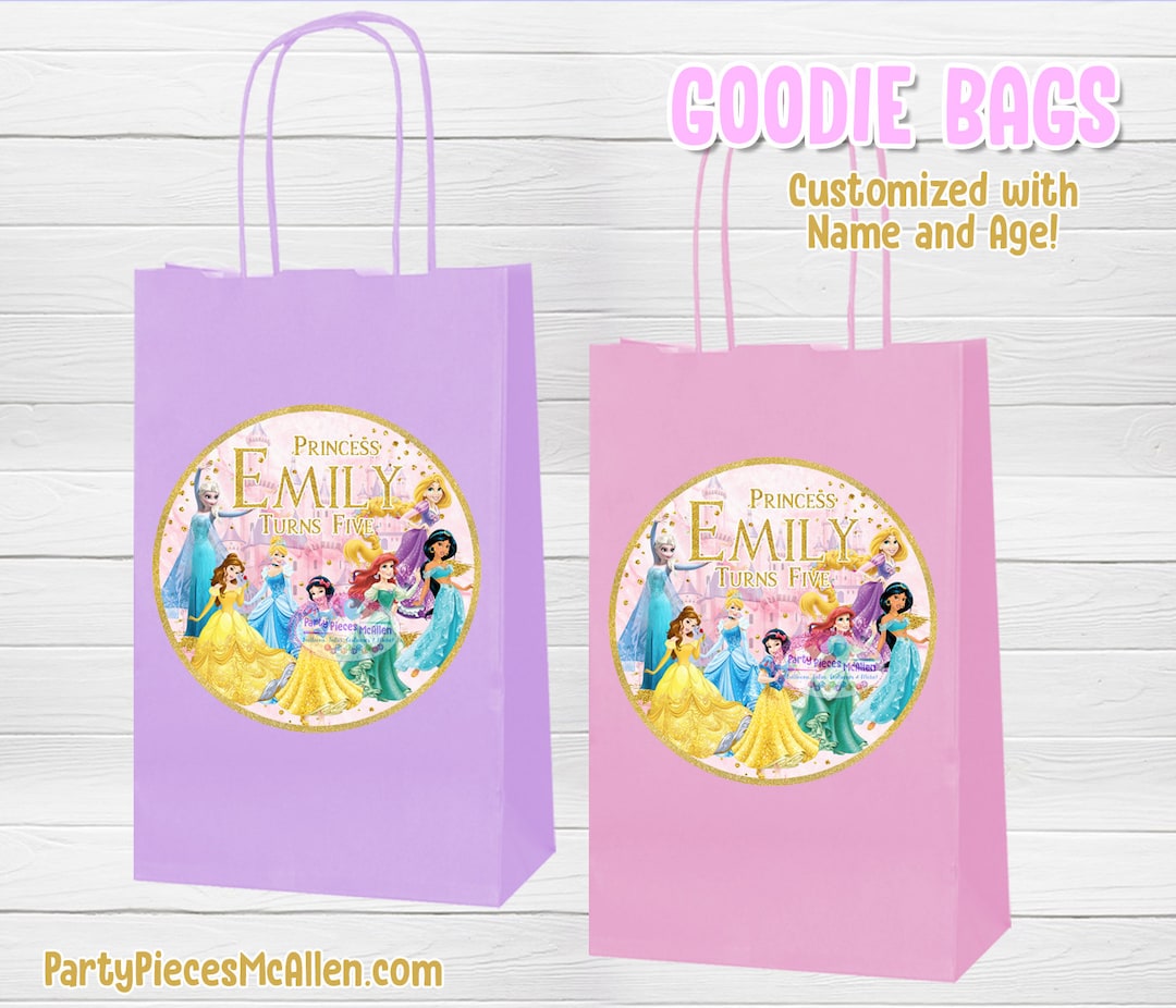 Princess Goodie Bags, Princess Candy Bags, Princess Party Favor Bags ...