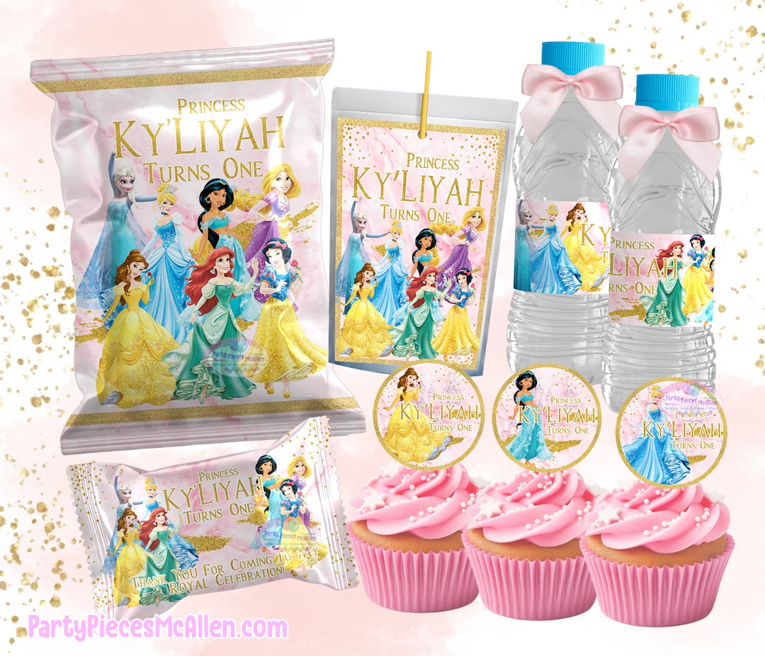PRINTED AND SHIPPED Princess Birthday Package Bundle, Princess Party ...