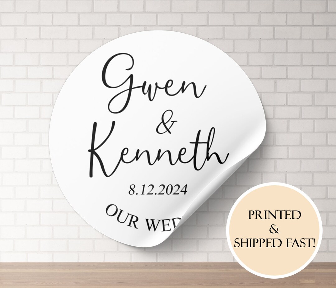 Wedding Stickers, Custom Wedding Stickers, Party Favor Stickers ...