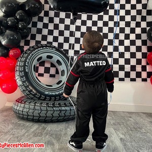 Custom White Race Suit, Boys Racer Costume, White Racer Suit, Racecar ...