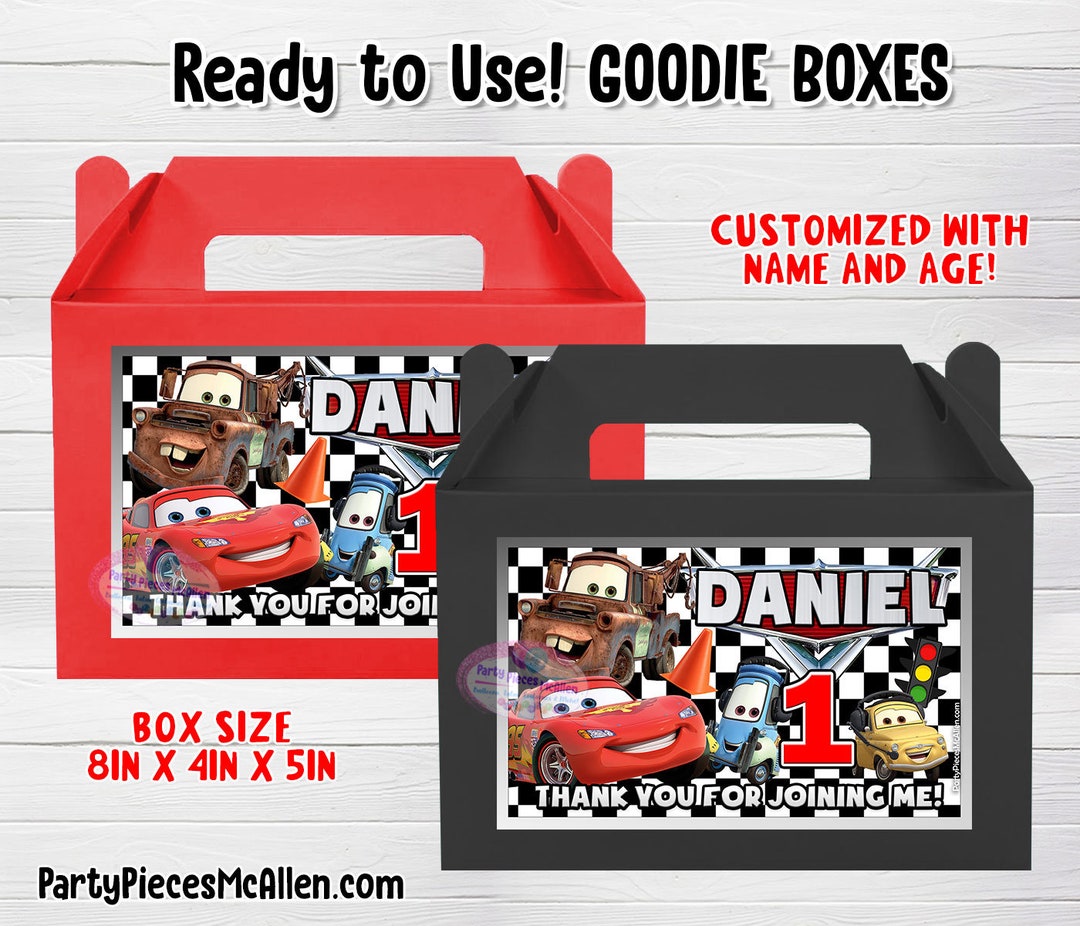 Cars Goodie Boxes, Cars Party Favor Boxes, Racecar Birthday Party ...