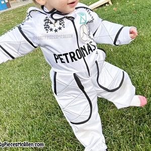 Custom White Race Suit, Boys Racer Costume, White Racer Suit, Racecar ...