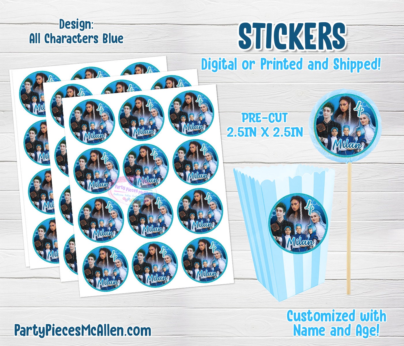 Zombies 3 Round Labels Zombies 3 Party Supplies Zombies 3 - Etsy