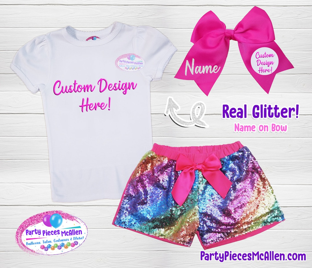 Custom Birthday Outfit, Birthday Sequin Short Outfit, Customized ...
