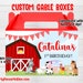Red Farm Animals Gable Boxes, Farm Girl Birthday Party Boxes ...