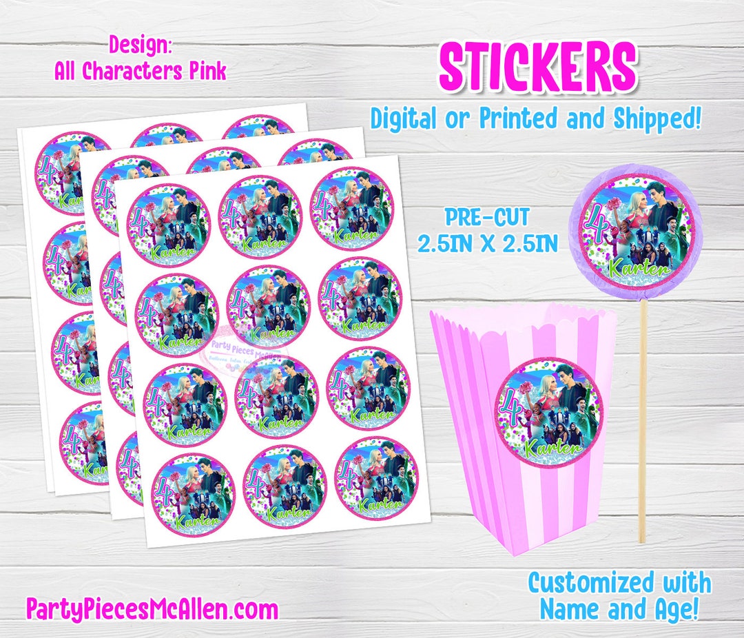Zombies 3 Round Labels, Zombies 3 Party Supplies, Zombies 3 Digital ...