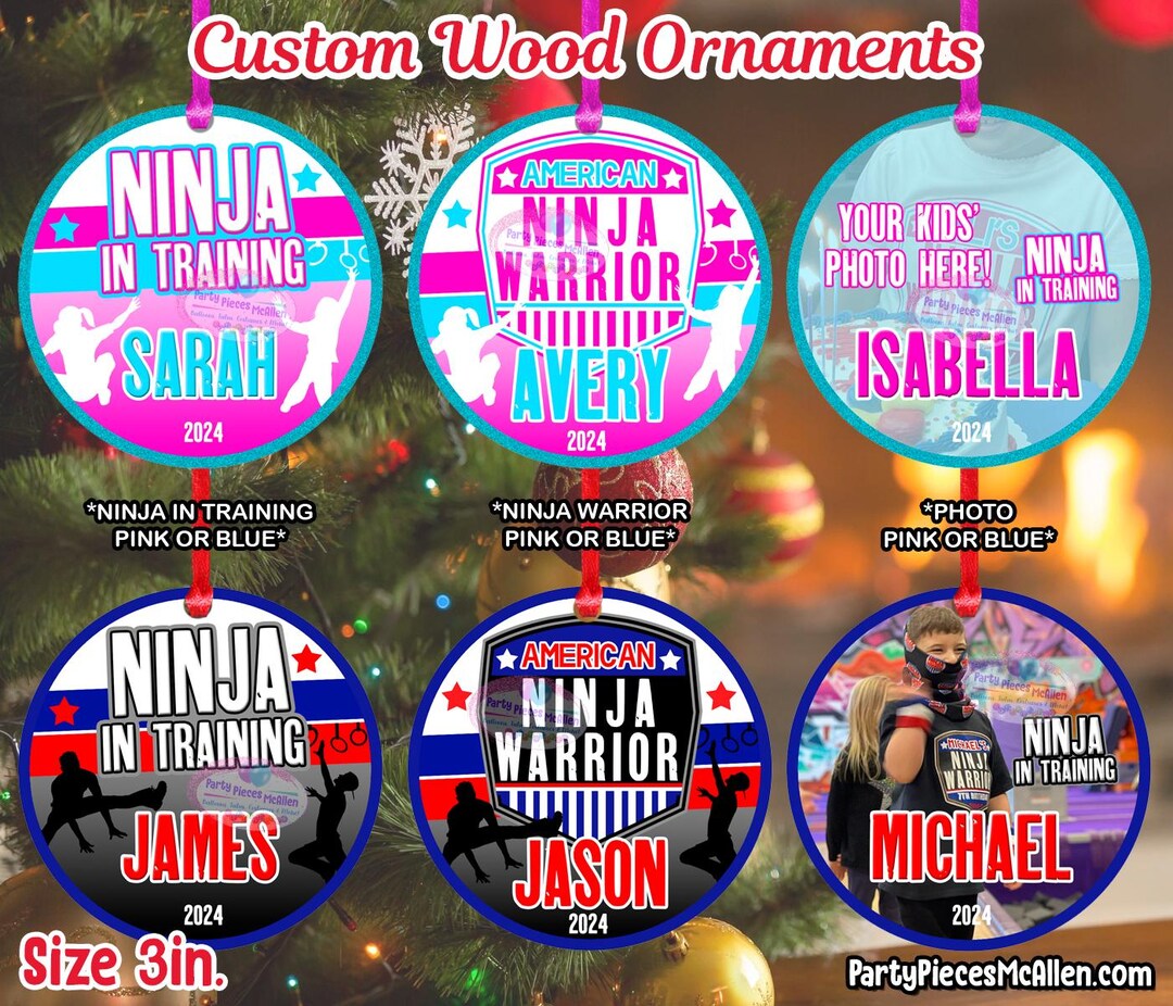 Ninja Warrior Christmas Tree Ornaments, Ninja Tree Ornaments, Ninja ...