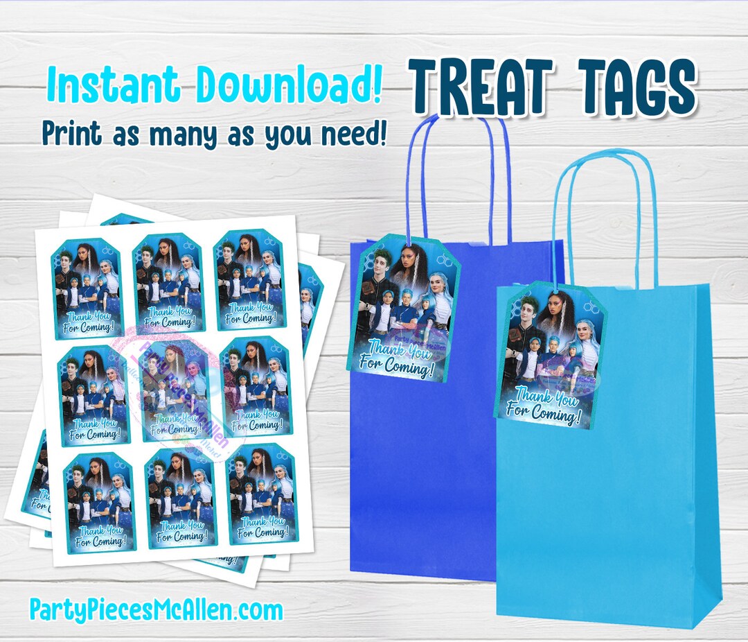Zombies 3 Aliens Treat Tags, Zombies 3 Thank You Tags, Instant ...