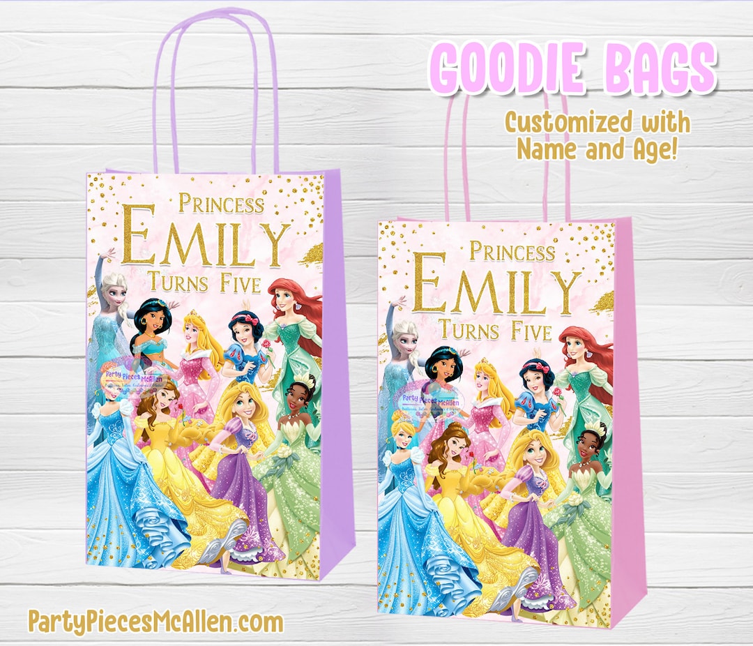 Princess Goodie Bags, Princess Candy Bags, Princess Party Favor Bags ...