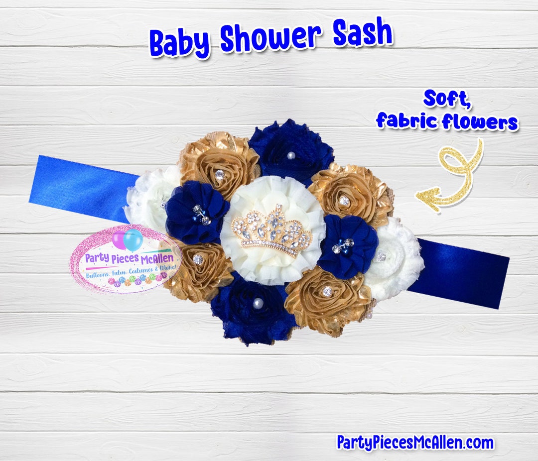 Royal Prince Baby Shower Sash, Prince Maternity Sash, Floral Maternity ...