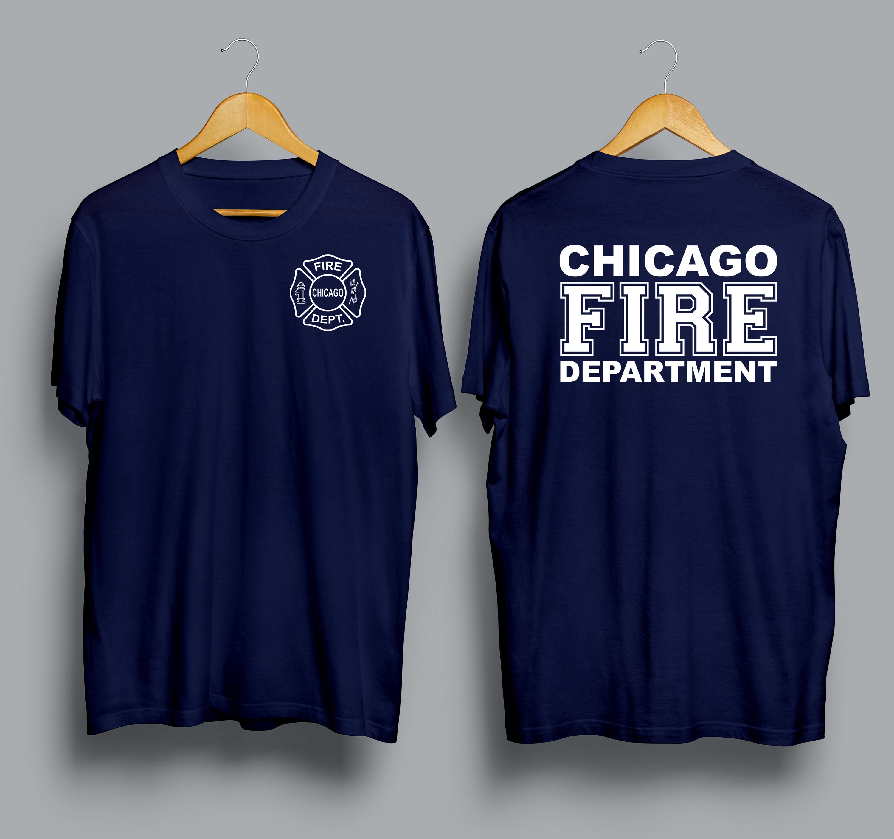 Chicago Fire Department T-shirt - Firefighter T-shirt - Etsy UK