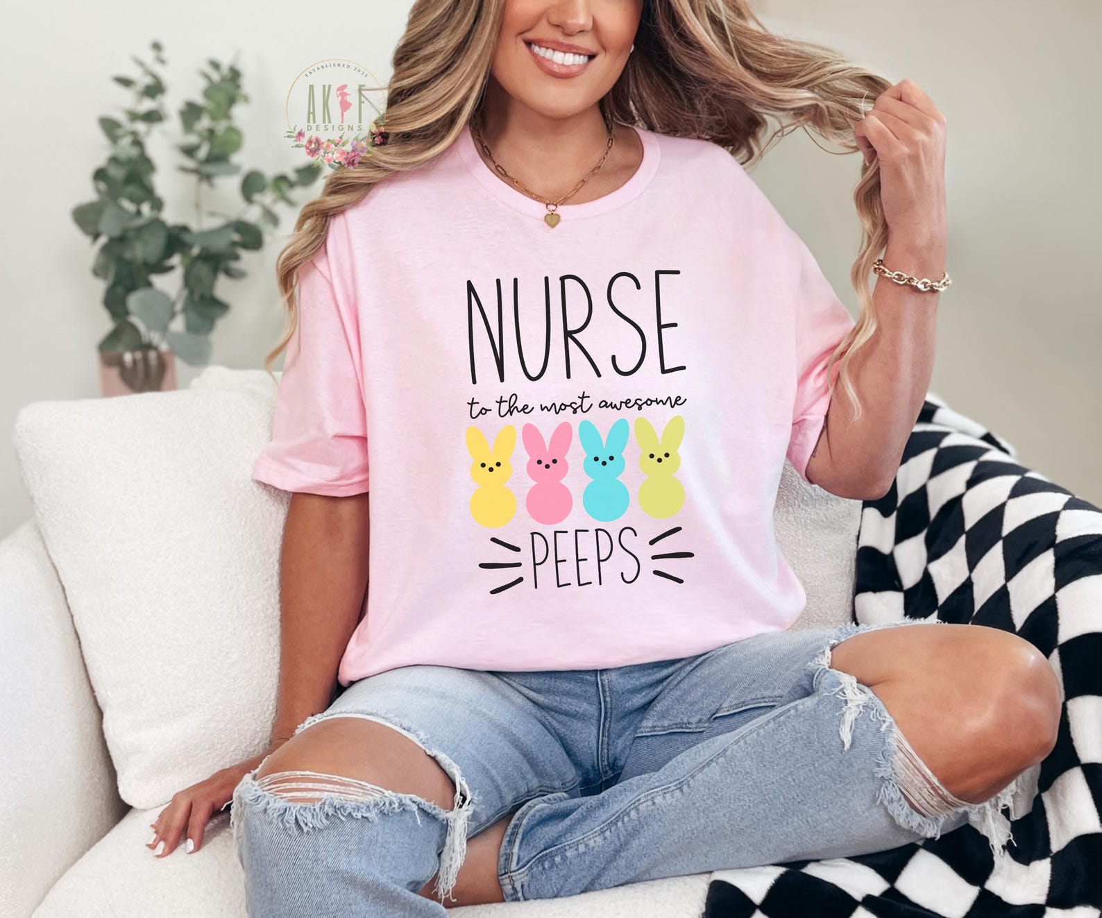 Nurse to the Most Awesome Peeps Shirt, Easter Pediatric Nurse Shirt ...