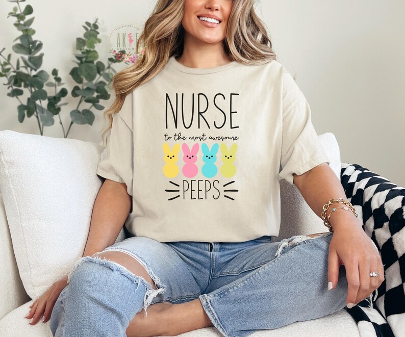 Nurse to the Most Awesome Peeps Shirt, Easter Pediatric Nurse Shirt, NICU Nurse Easter Shirt ...