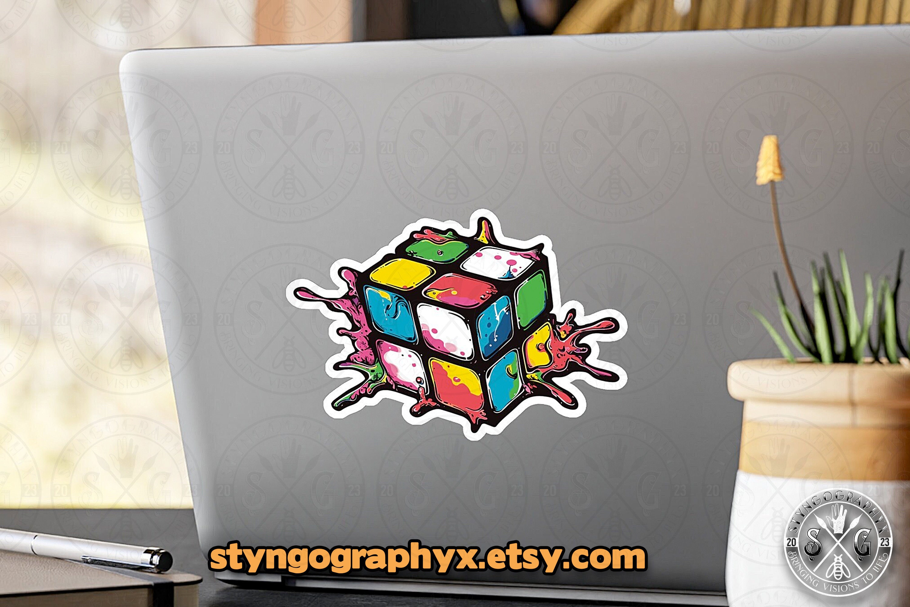 Rubiks Cube Sticker Gift for Puzzle Lovers Magicians Durable Waterproof ...