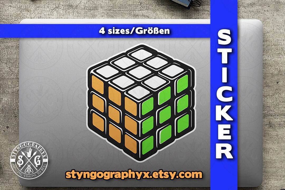 Solved Speedcube Sticker Durable Waterproof Gift for Speedcubers Puzzle Lovers Magicians for ...