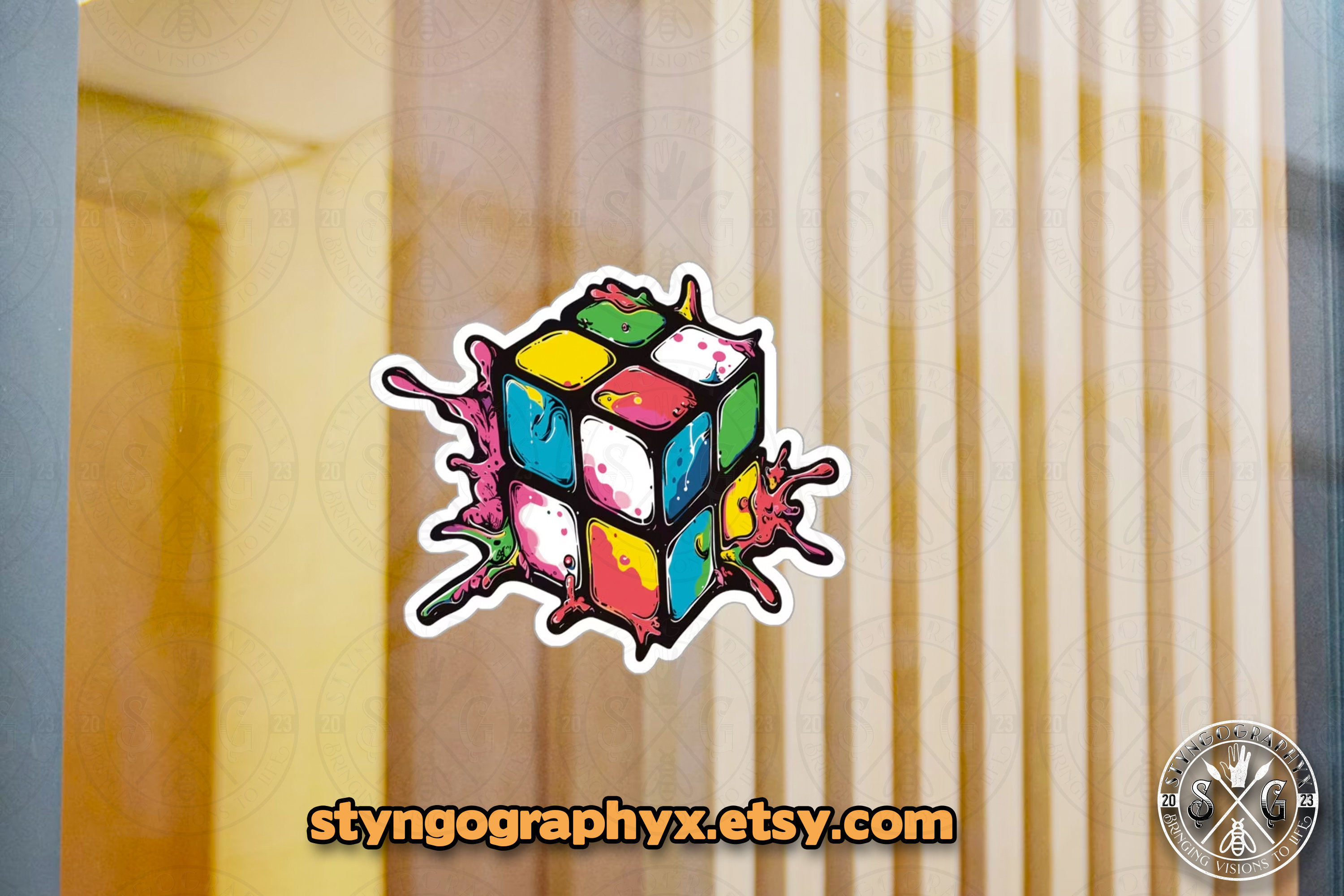 Rubiks Cube Sticker Gift for Puzzle Lovers Magicians Durable Waterproof ...