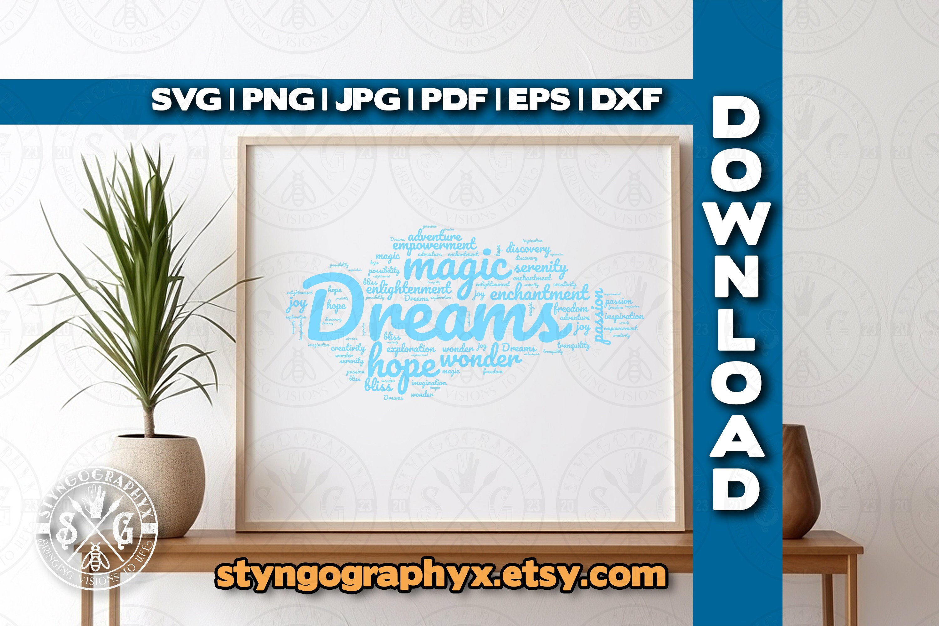 Word Cloud, Digital Download, Printable File Svg Png Pdf Jpg Eps Dxf ...