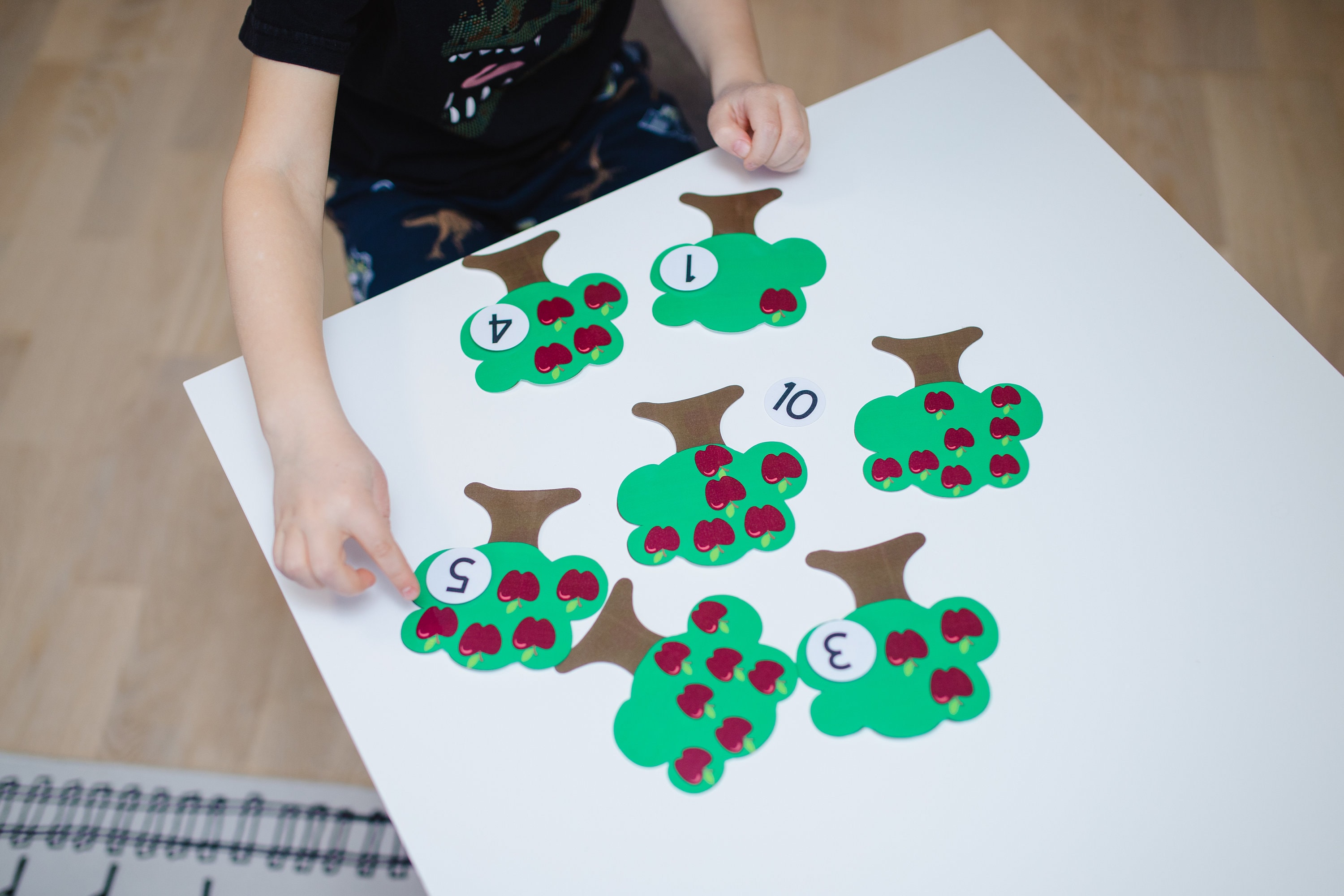 Counting Activity, Learn Numbers 1 to 10, Apple Counting Activity ...