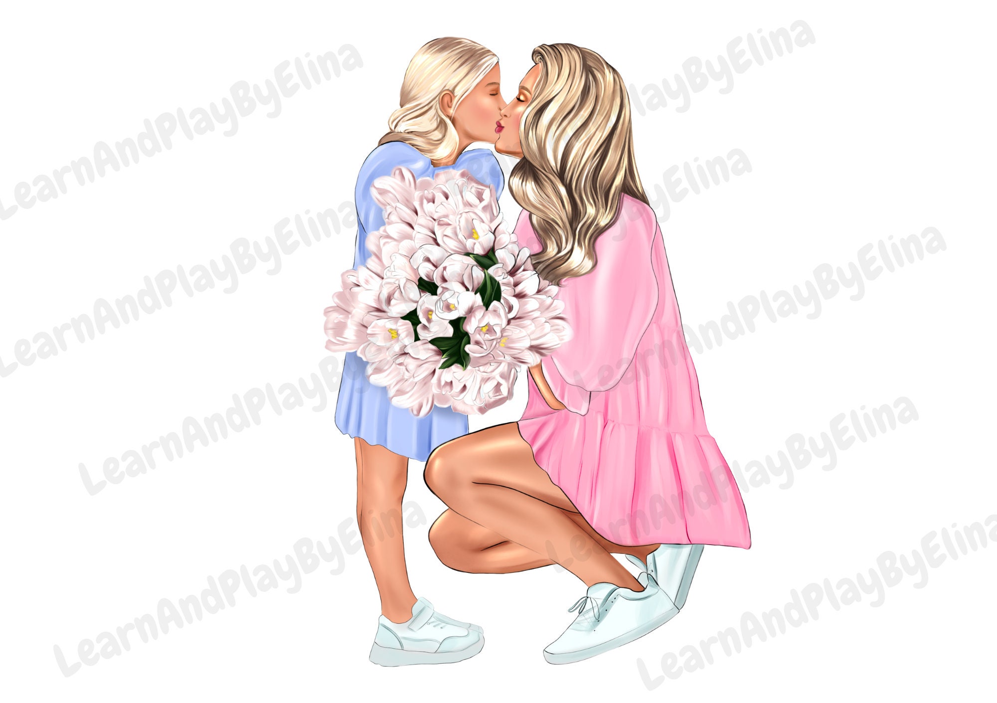 Mom and Daughter, PNG, Mom, Mother, Daughter, Sticker, Day Mom, MOTHERS ...