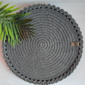 Crochet Table Mat, Crochet Round Placemat, Set of 6 - Etsy
