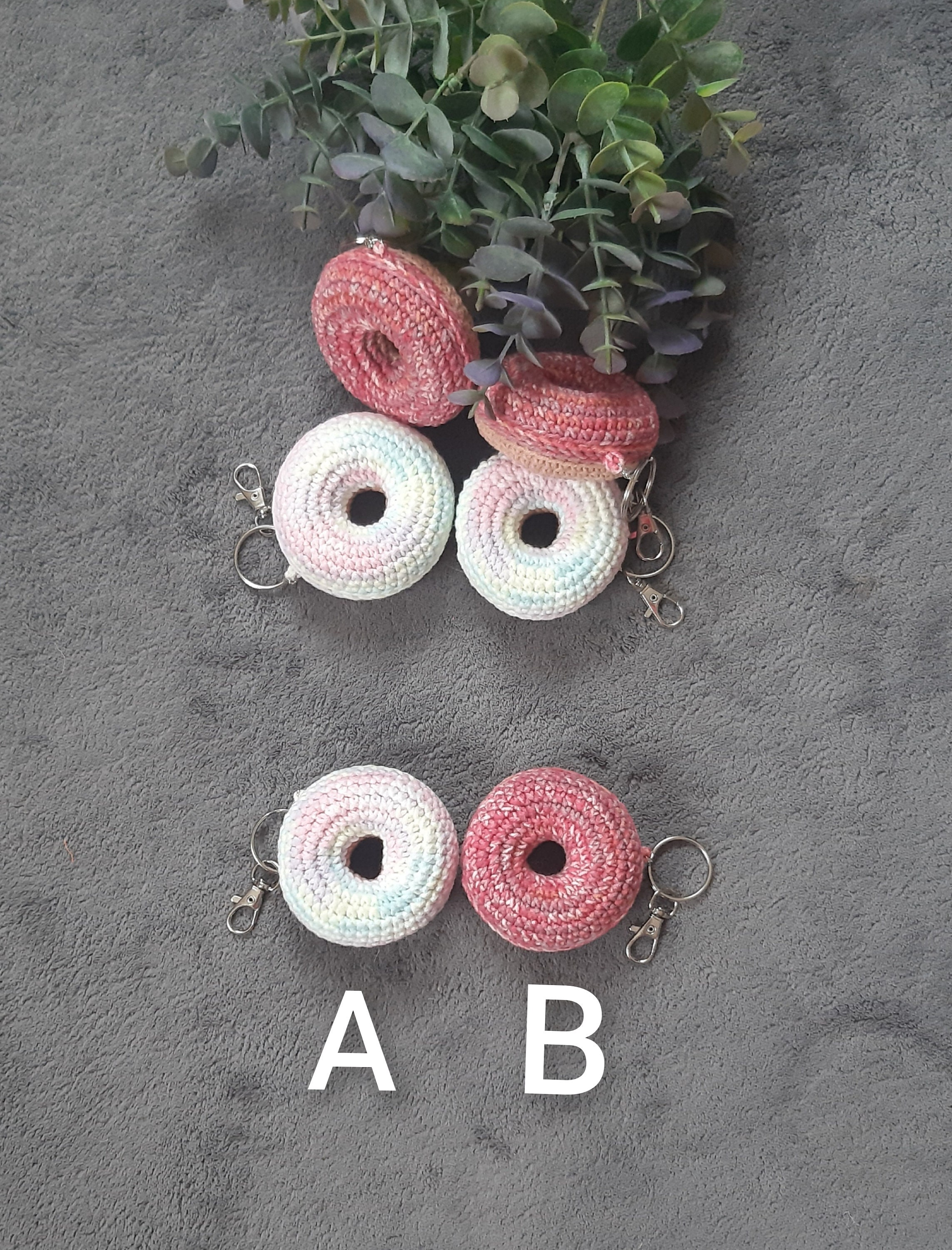 Crochet Donuts Keychain, Multi Color Donuts - Etsy