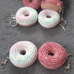 Crochet Donuts Keychain, Multi Color Donuts - Etsy