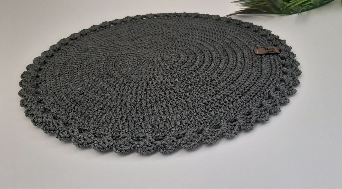 Crochet Table Mat Crochet Round Placemat Set of 6 - Etsy