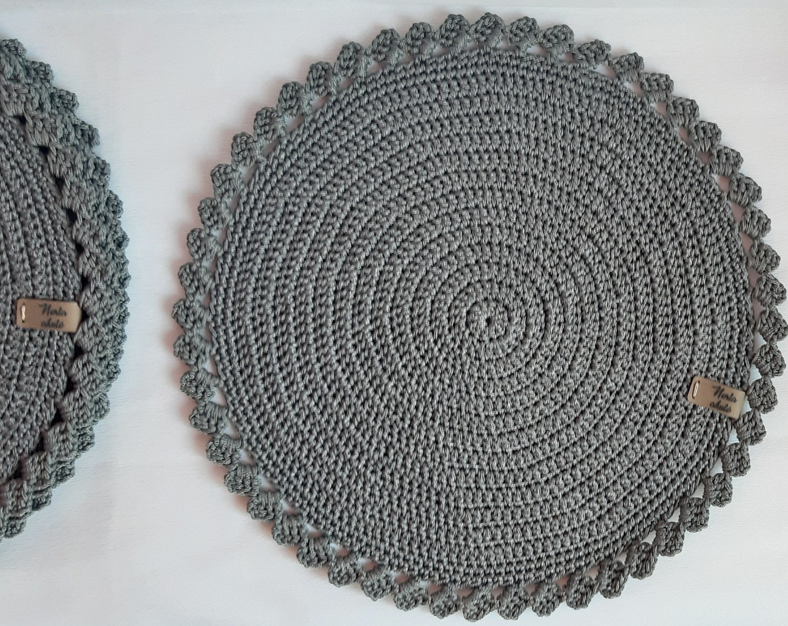 Crochet Table Mat Crochet Round Placemat Set of 6 - Etsy