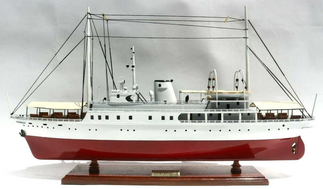 Wooden Ship Model - LE SHEHERAZADE TINTIN - Length: 70 Cm - Etsy